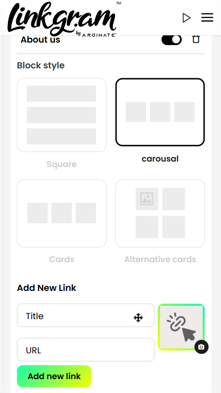 Linkgram Bio Page